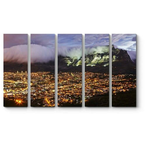 Модульная картина Ватные облака в горах Кейптауна 110x66
