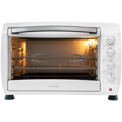 Мини-печь NORDFROST RC 450 W , настольная духовка, 2 000 Вт, 45л, конвекция, гриль, таймер 120 минут, 3 режима , белый