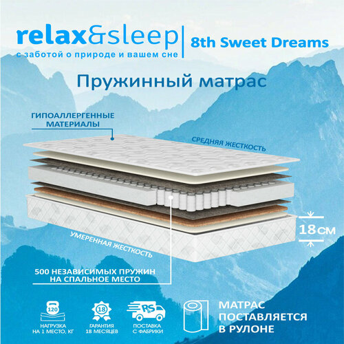 Матрас Relax&Sleep ортопедический пружинный 8th Sweet Dreams (160 / 195)