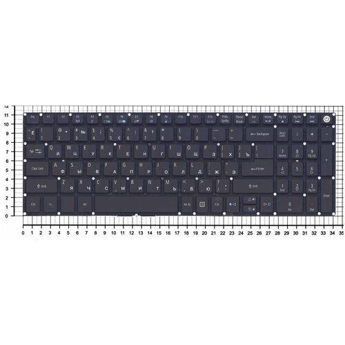 Клавиатура для ноутбука Acer Aspire E5-573 Nitro VN7-572G VN7-592G черная без рамки с подсветкой