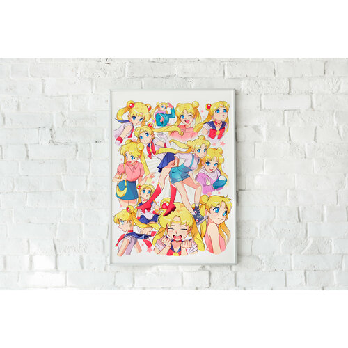 Плакат Sailor Moon/Сейлор Мун/Анимэ/ Плакат на стену 33х48 см / Постер формата А3+