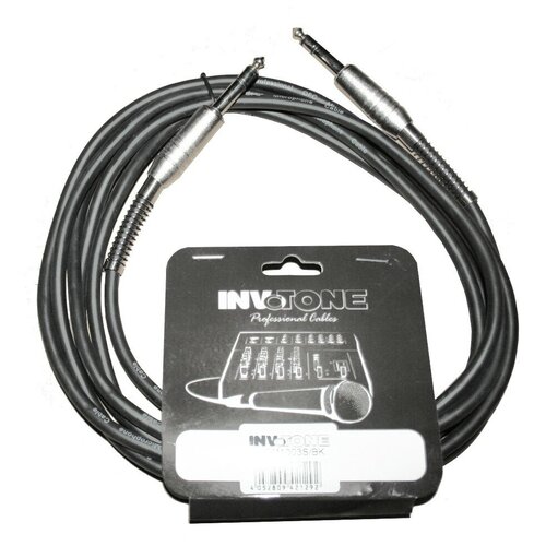 Invotone ACM1210S BK аудио кабель, stereo jack 6.3 <-> stereo jack 6.3, длина 10 метров