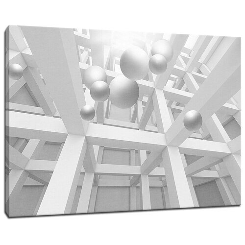 Картина Уютная стена "3D геометрия" 90х60 см
