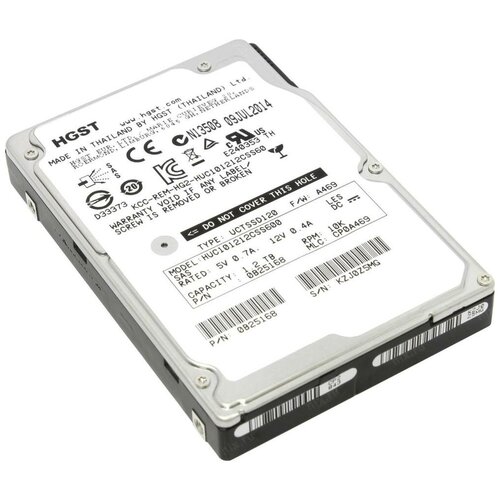 Жесткий диск Dell 1.2TB 6G 10K 2.5" SAS, HFJ8D, HUC101212CSS600