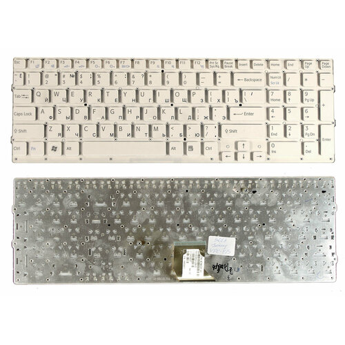 Клавиатура для Sony Vaio VPCCB16 белая без рамки