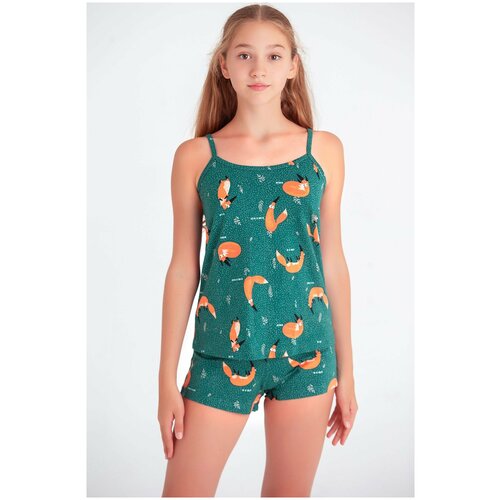 Пижама  HappyFox, размер 146, зеленый