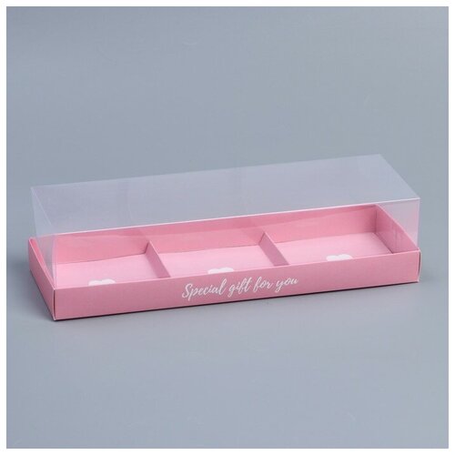 Коробка для для муссовых пирожных «Сердечки», 27 х 8.6 х 6.5 см(5 шт.)
