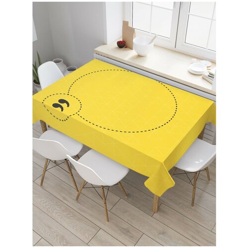 Скатерть прямоугольная JoyArty на кухонный стол "Двойная скобка" из оксфорда, 120x145 см