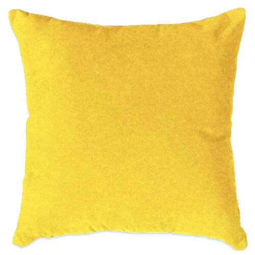 Декоративная подушка DecorBazar, 42х42 см, мебельный велюр, Желтая