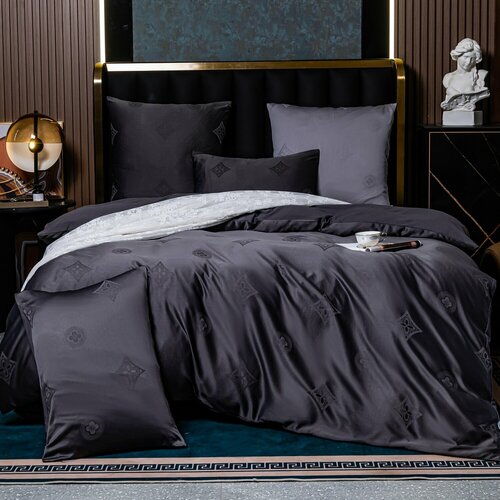 Комплект постельного белья Сатин Жаккард GC008, 1.5 спальный, наволочки 50-70 2 шт