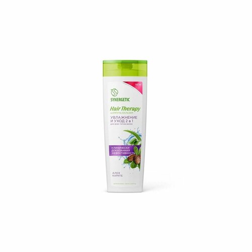 Шампунь-бальзам Synergetic "Hair Therapy", Увлажнение и уход, 2 в 1, 400 мл