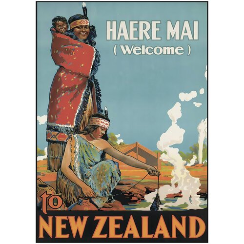 Постер / Плакат / Картина Новая Зеландия 50х70 см в подарочном тубусе