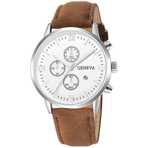 Наручные часы Geneva Geneva 28150, белый, коричневый