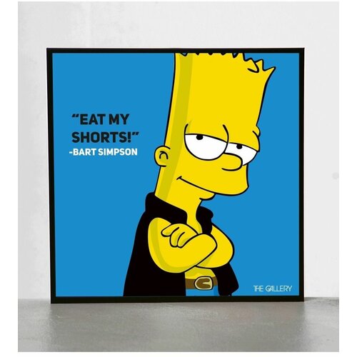 Картина постер Поп-арт Барт Симпсон мультфильм The Simpsons