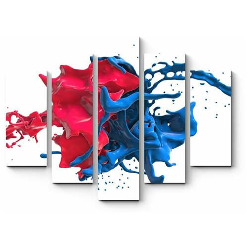 Модульная картина Синее и красное 105x84