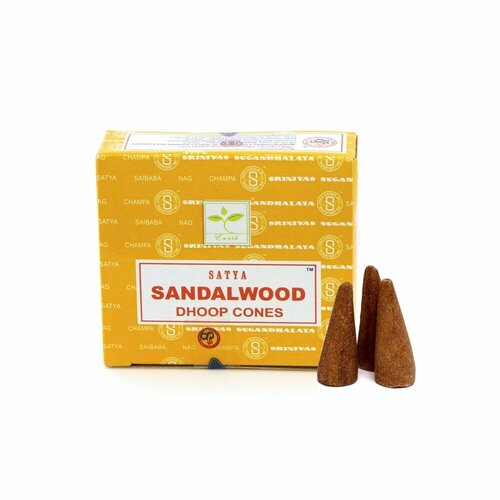 Satya Premium Конусы Sandal Wood 10шт