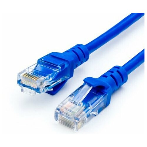 Сетевой кабель ATcom RJ45 cat.5e UTP 1m Blue АТ9160