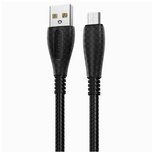 Кабель USB, micro USB, Borofone BX38 Cool, 100 см, черный