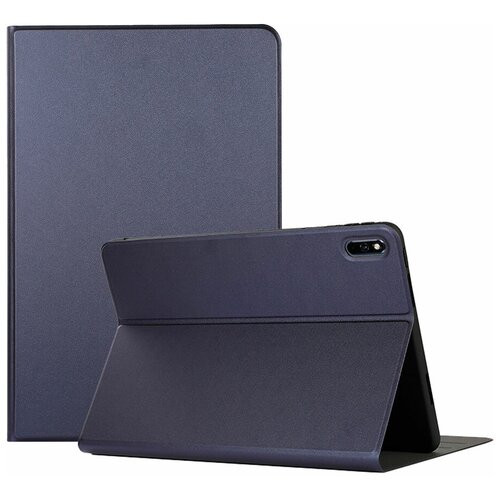 Чехол для планшета Huawei MatePad 11 (2021) / MatePad C7, кожаный, трансформируется в подставку (темно-синий)
