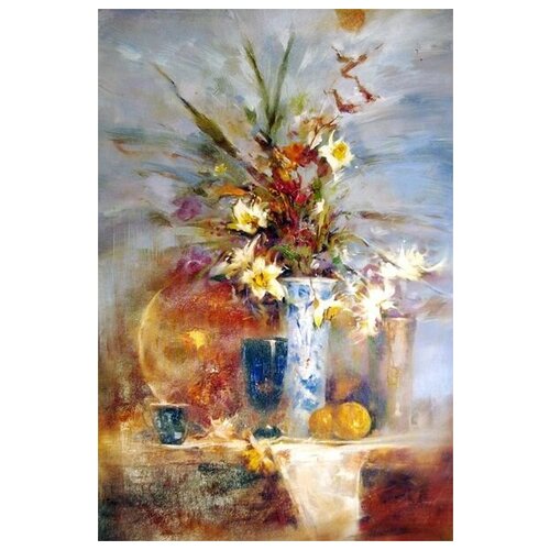 Постер Цветы в вазе (Flowers in a vase) №26 30см. x 45см.