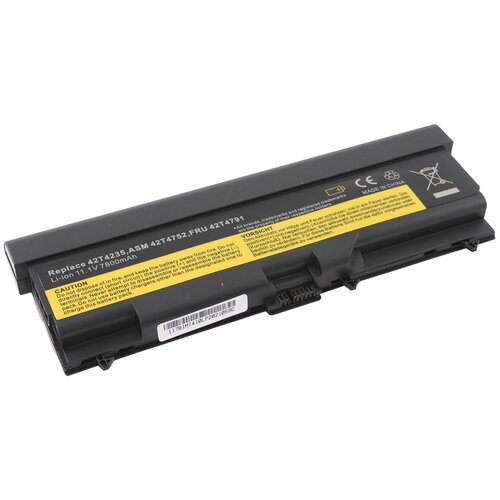 Аккумулятор 42T4751 для Lenovо ThinkPad L410 / T520 / W510 (42T4752, 42T4791) 7800mAh