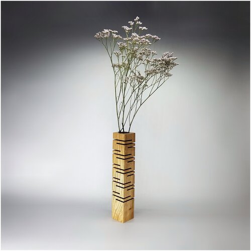 Дизайнерская настольная ваза для сухоцветов и свежих цветов Дуб
