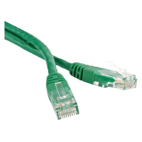 Патч-корд UTP 5E категории 0.3м Hyperline PC-LPM-UTP-RJ45-RJ45-C5e-0.3M-LSZH-GN зеленый