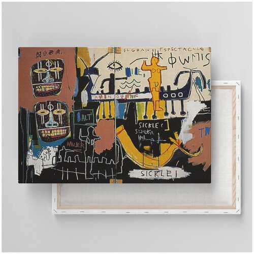 Картина на холсте с подрамником / Basquiat J.M. - The Nile / Баския Жан-Мишель