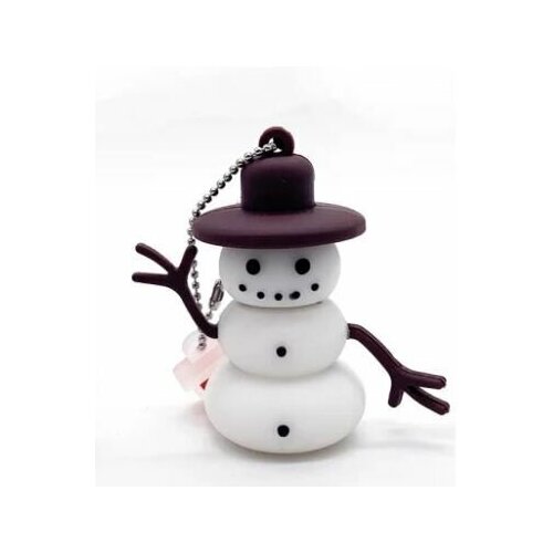USB Флешка сувенирная подарочная Снеговик в чёрной шляпе 32ГБ