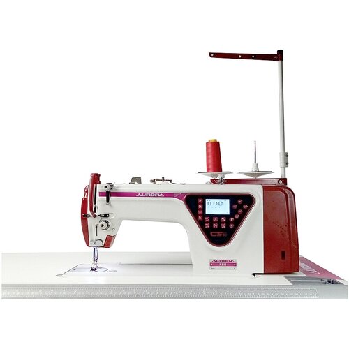Промышленная прямострочная швейная машина Aurora F5H для средних и тяжелых тканей cо стандартным столом