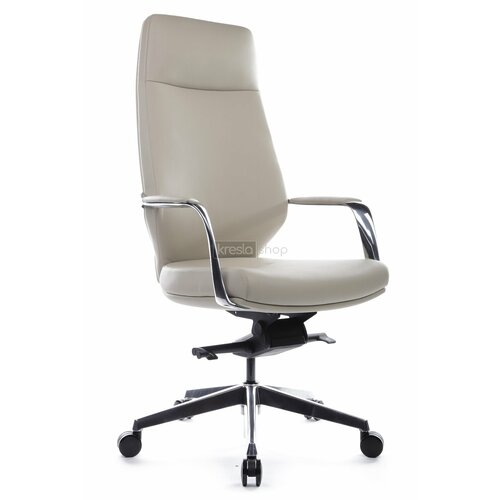 Кресло для руководителя Riva Design Chair Alonzo А1711 светло-серая кожа