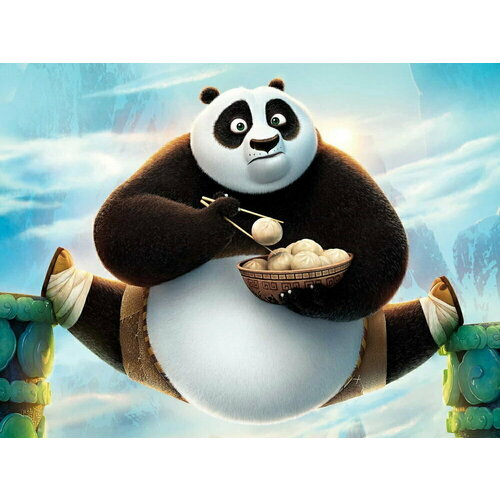 Плакат, постер на бумаге Kung-Fu Panda/Кунг-фу Панда/комиксы/мультфильмы. Размер 30 х 42 см