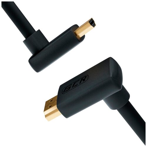 Кабель GCR HDMI (верхний угол) - HDMI (верхний угол) (GCR-HMAC1), 3 м, 1 шт., черный