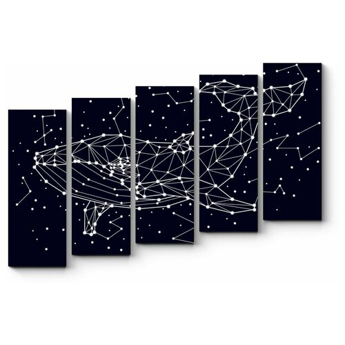 Модульная картина Созвездие "Кит"100x70