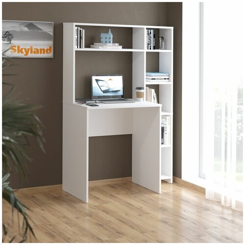 Компьютерный стол с полками / письменный стол-стеллаж SKYLAND COMP CD 1010, белый, 100х45х141 см