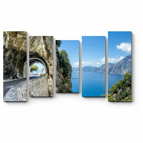 Модульная картина Тоннель на побережье Италии 150x90
