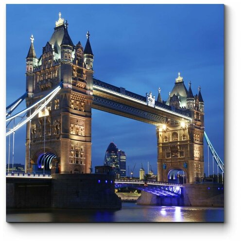 Модульная картина Тауэрский мост на закате дня, Лондон 40x40