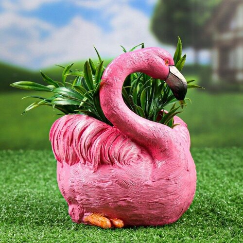 Хорошие сувениры Фигурное кашпо "Фламинго"