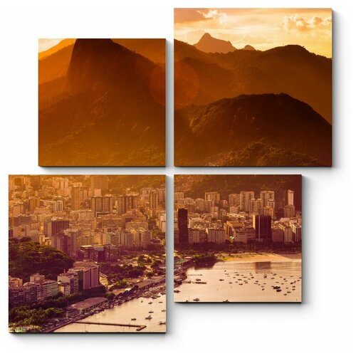 Модульная картина Чудесный Рио-де-Жанейро 70x70