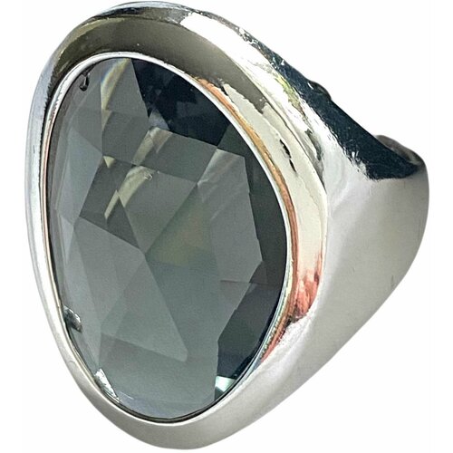 Кольцо Florento, хрусталь, кристалл, размер 19, серый, серебряный