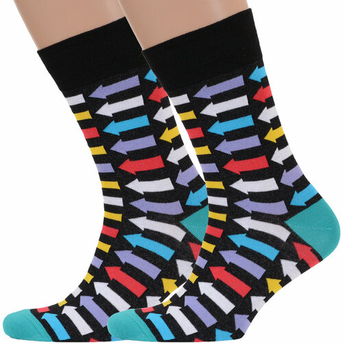 Носки MoscowSocksClub, 2 пары, размер 25, мультиколор