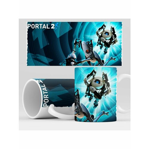 Кружка с принтом игра Портал, Portal game