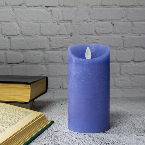 Peha Светодиодная свеча с имитацией пламени 15 см, синяя восковая, батарейка MB-20361