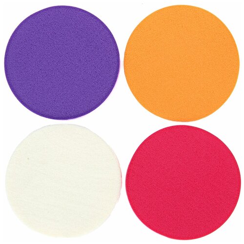 ЮниLook Набор спонжей 357111 5.5 см, 4 шт. белый/оранжевый/фиолетовый/розовый