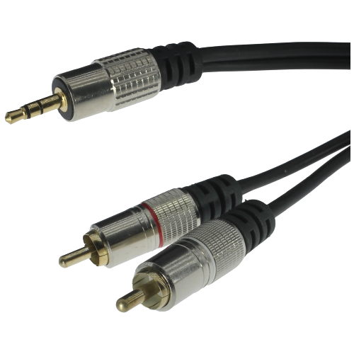 Кабель-переходник 3.5 mini jack - 2 RCA 5м Dayton