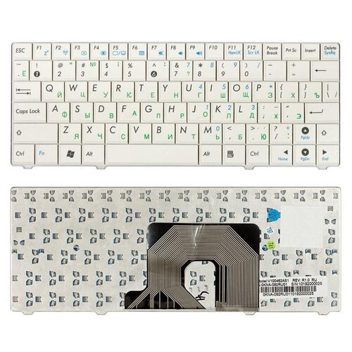 Клавиатура для ноутбука Asus 04GOA112KRU10-1, русская, белая