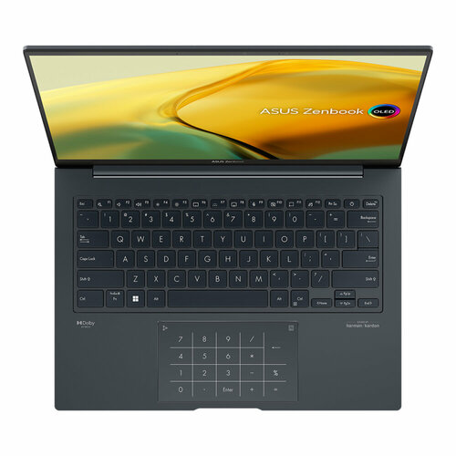 Ноутбук ASUS Zenbook 14X UX3404VA-M9091X, 14.5" (2880x1800) OLED 120Гц/Intel Core i9-13900H/16ГБ LPDDR5/1ТБ SSD/Iris Xe Graphics/Win 11 Pro, серый (90NB1081-M00500)