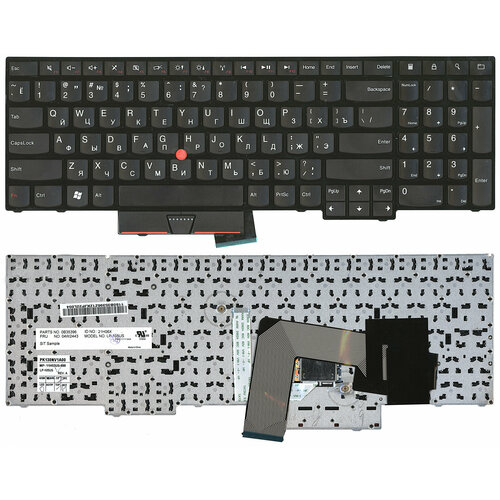 Клавиатура для Lenovo ThinkPad Edge E535 черная с черной рамкой и стиком