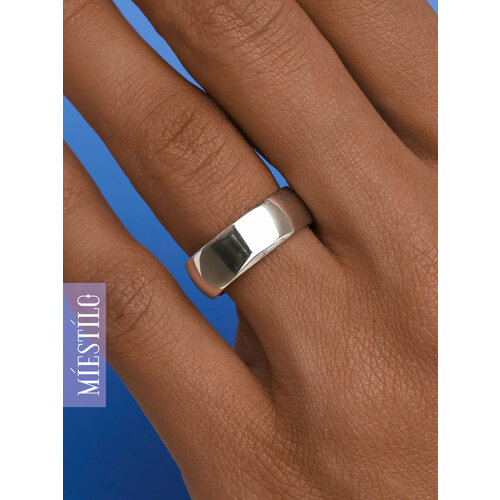 Кольцо MIESTILO широкое ювелирное, серебро, 925 проба, родирование, размер 18, серебряный