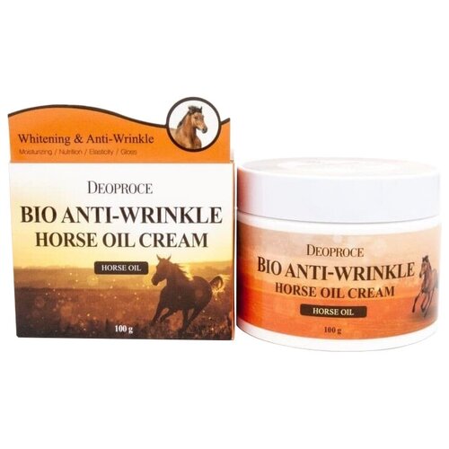 Deoproce Bio Anti-Wrinkle Horse Oil Cream Крем против морщин с лошадиным жиром, 100 мл
